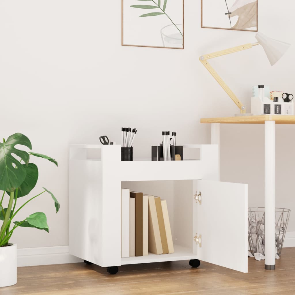 NNEVL Desk Trolley White 60x45x60 cm Engineered Wood – NNE Living