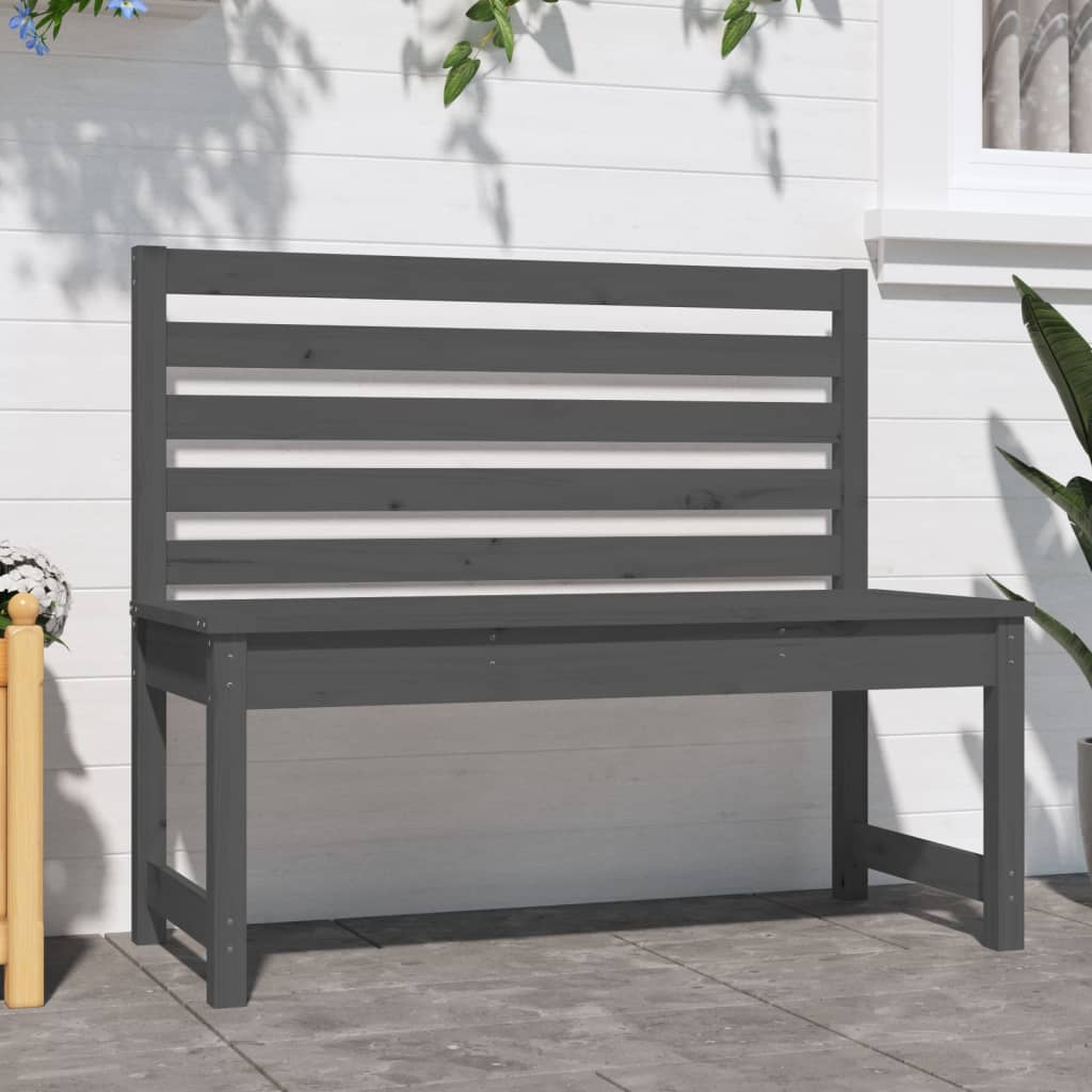 NNEVL Garden Bench Grey 109 cm Solid Wood Pine – NNE Living