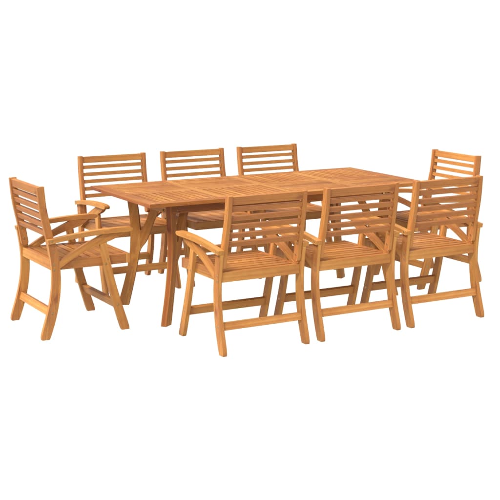 NNEVL 9 Piece Garden Dining Set Solid Wood Acacia – NNE Living