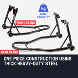 NNEMB Motorcycle Stands Front & Rear Heavy-Duty Motorbike Lift Paddock ...