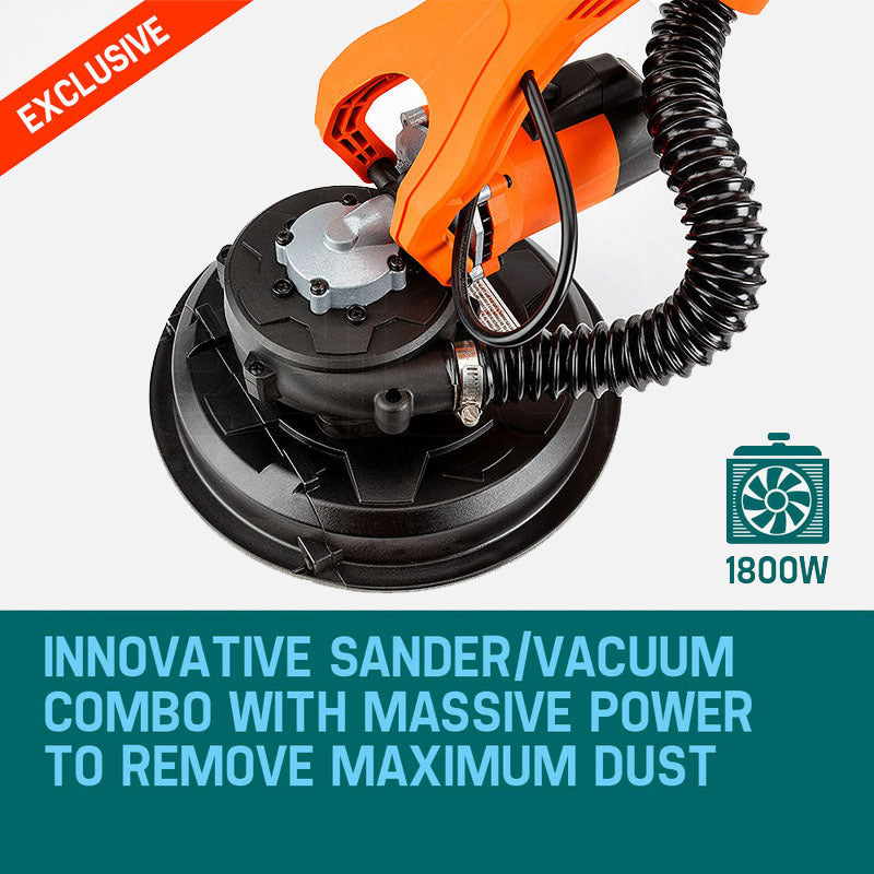 NNEMB 1800W Drywall Sander Plaster Wall Gyprock Automatic Vacuum Syste ...