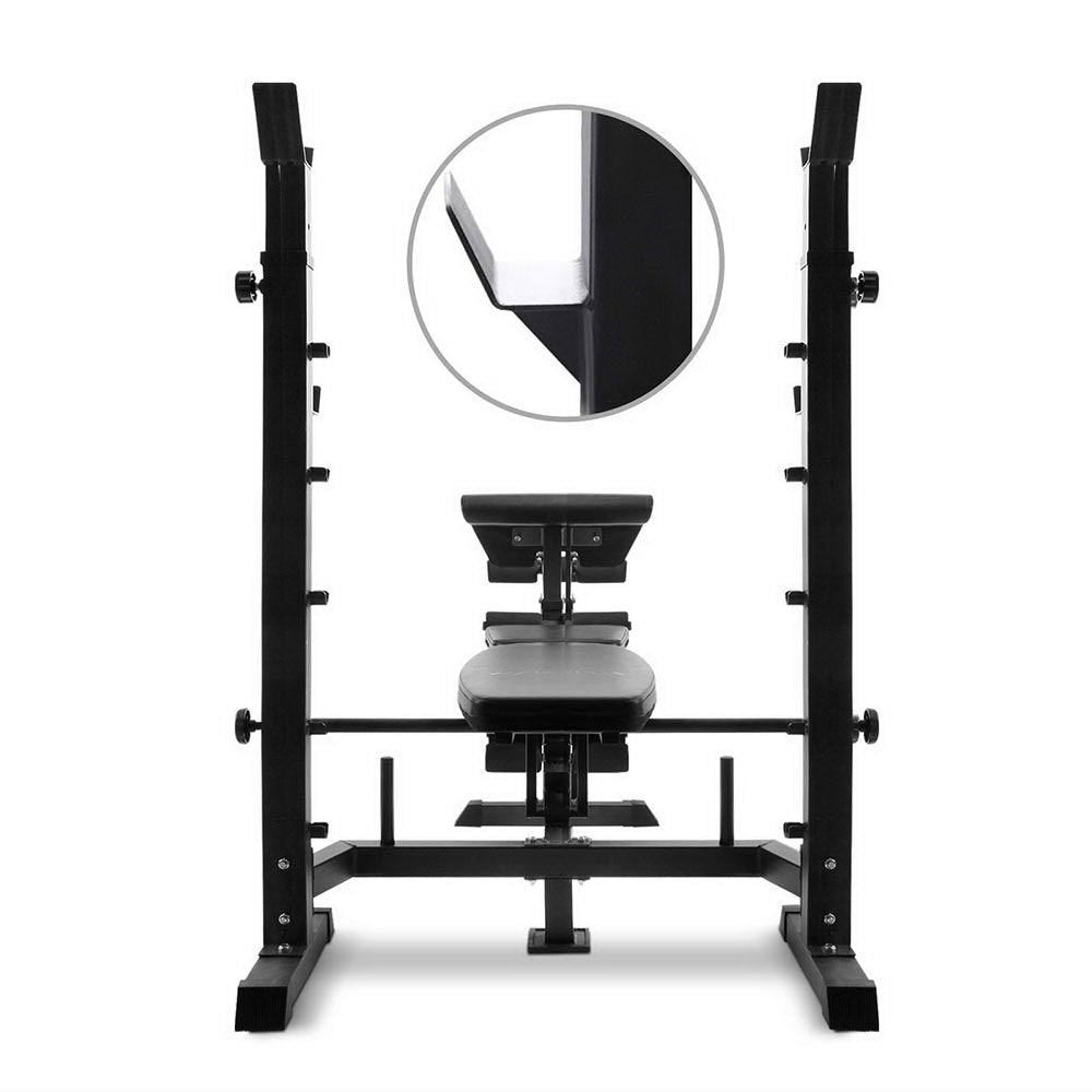 NNEDSZ Multi-Station Weight Bench Press Fitness 58KG Barbell Set Incli ...