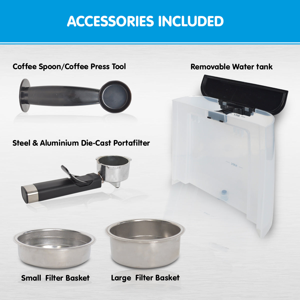 NNEDPE Hauffmann Davis SA-CM-2009 Espresso Coffee Machine 15 Bar Itali ...