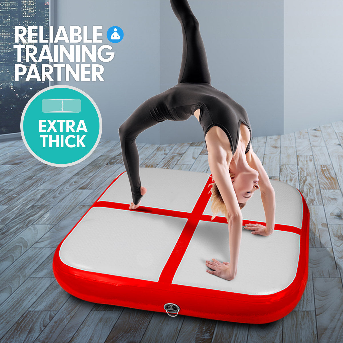 NNEDPE 1m Air Track Block Tumbling Mat Gymnastics Exercise - Red – NNE ...