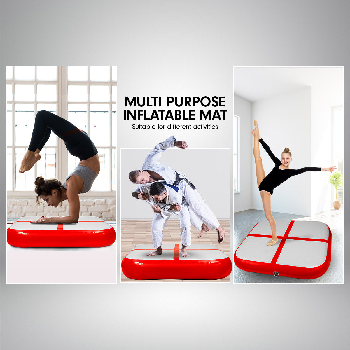 NNEDPE 1m Air Track Block Tumbling Mat Gymnastics Exercise - Red – NNE ...