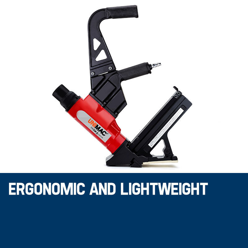 NNEMB Pneumatic Flooring Nailer Staple Gun Floor Gas Nail Cleat Staple ...