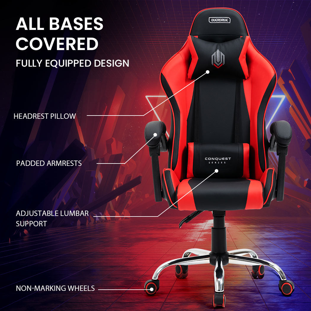 NNEMB Conquest Series Reclining Gaming Ergonomic Office Chair with Lum ...