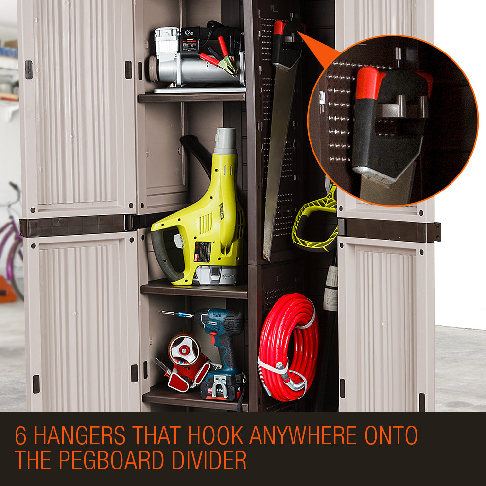 NNEMB Lockable Outdoor Storage Cabinet-Cupboard Garage Carport Shed ...