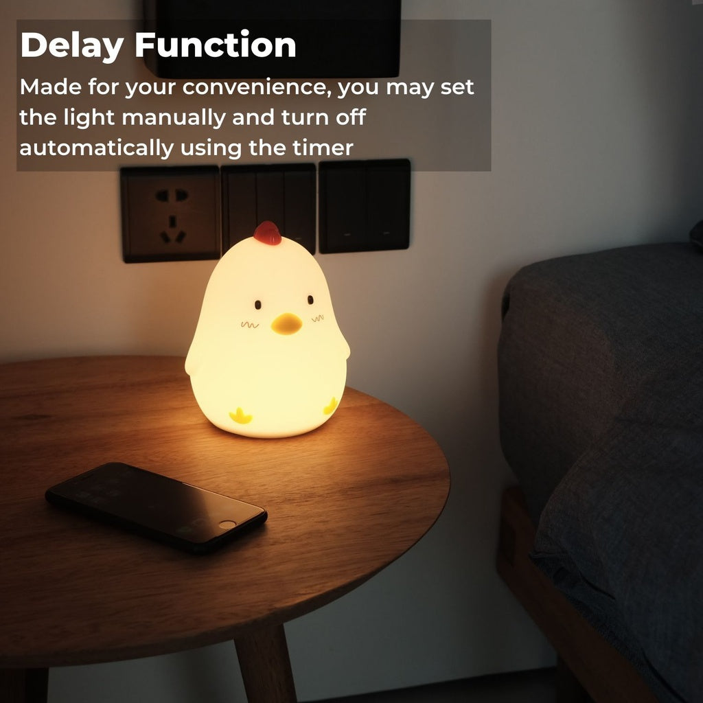 NNEDSZ Muid Wake Up Chicken Night Lamp Alarm Clock White HM--104-MUID ...
