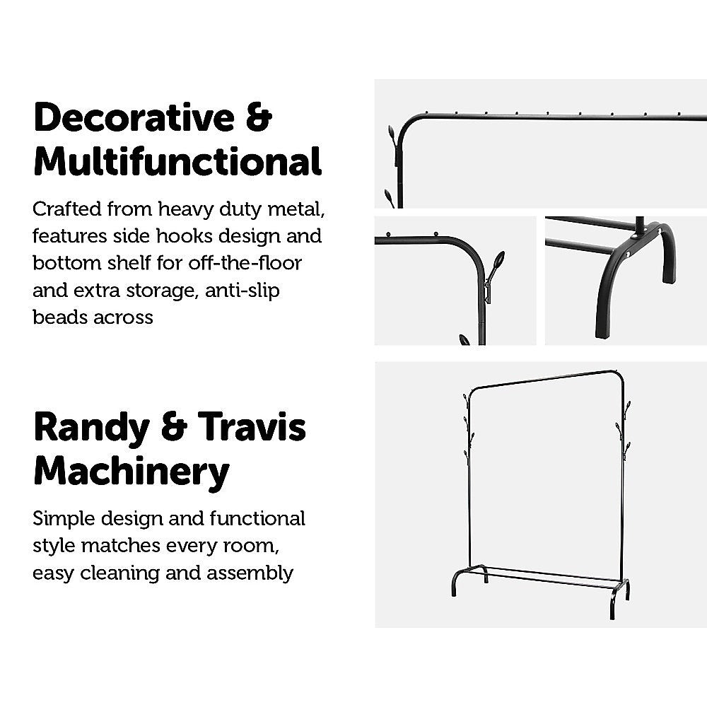 NNEDSZ Closet Organizer Metal Garment Rack Portable Clothes Hanger Sto ...