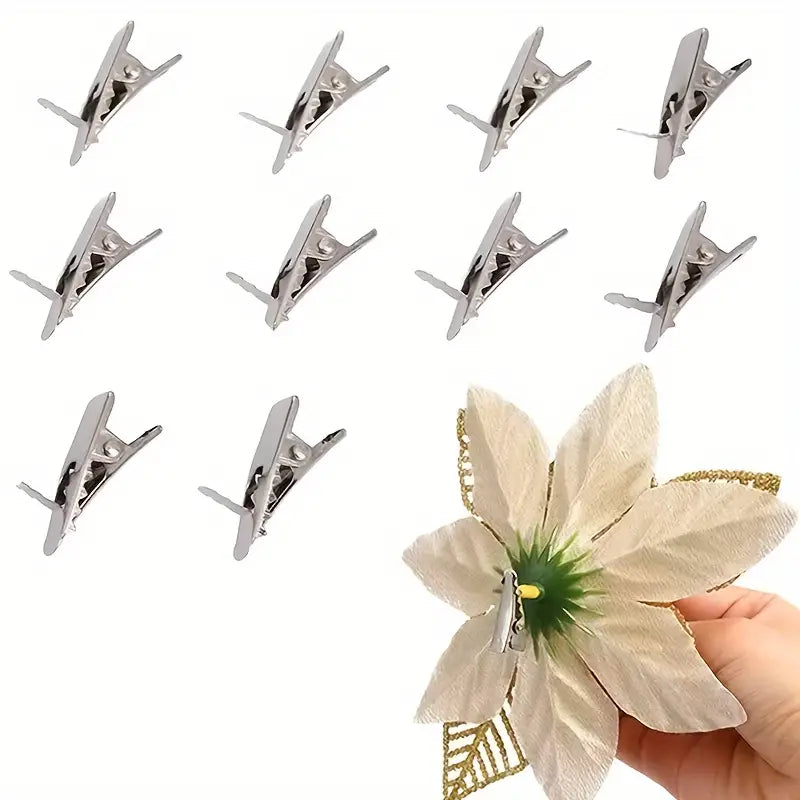 NNETM 30PCS Mini Metal Clips for Christmas - Festive Ornament Fixing C ...