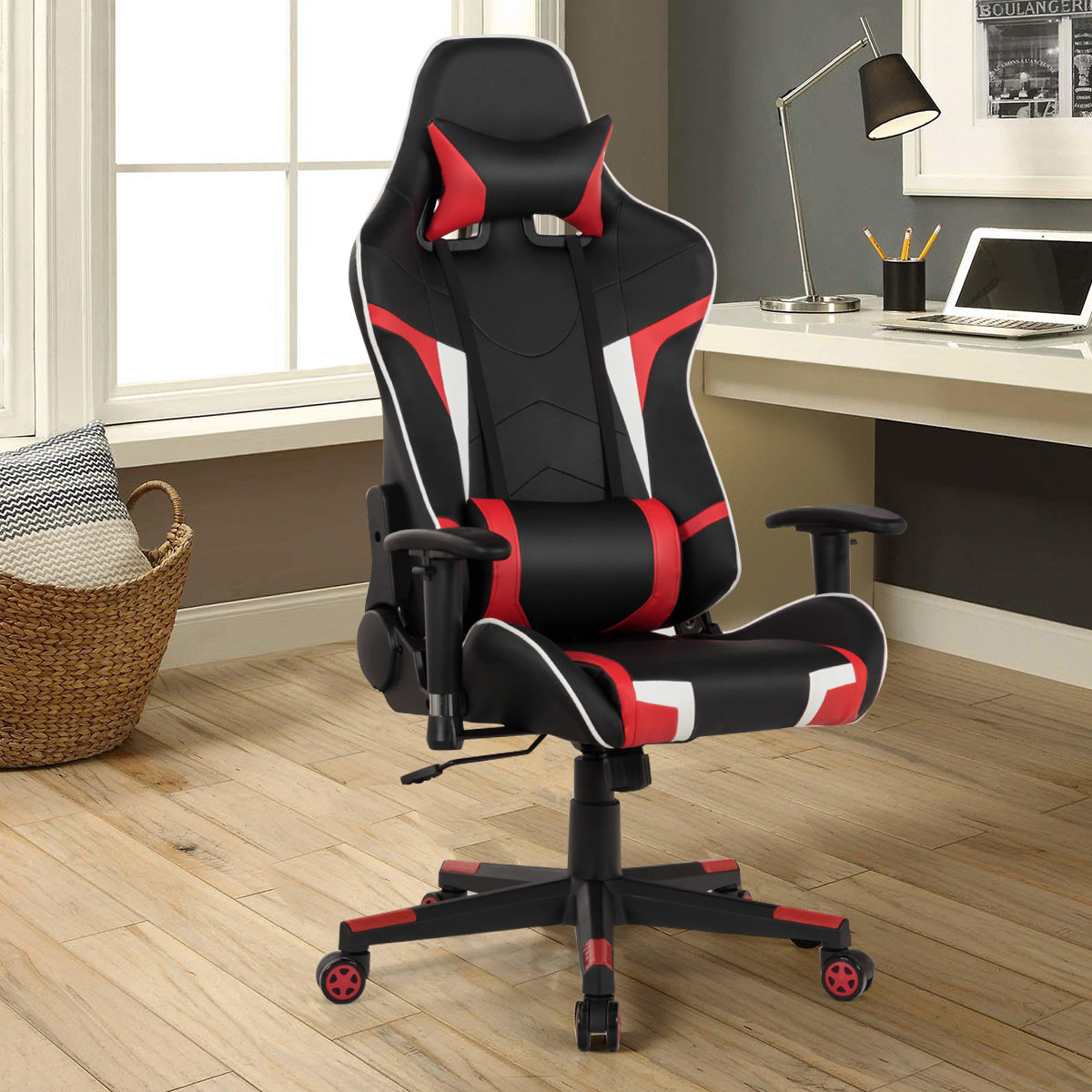 NNECW Racing Style Computer Chair with Massage Lumbar Support for Gami ...