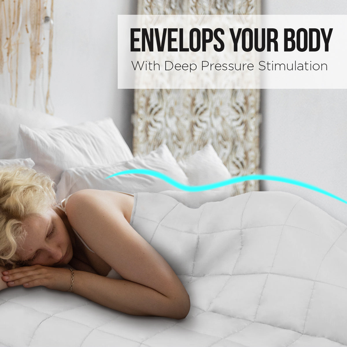 NNEDPE Laura Hill Weighted Blanket Heavy Quilt Doona 7Kg - White – NNE ...